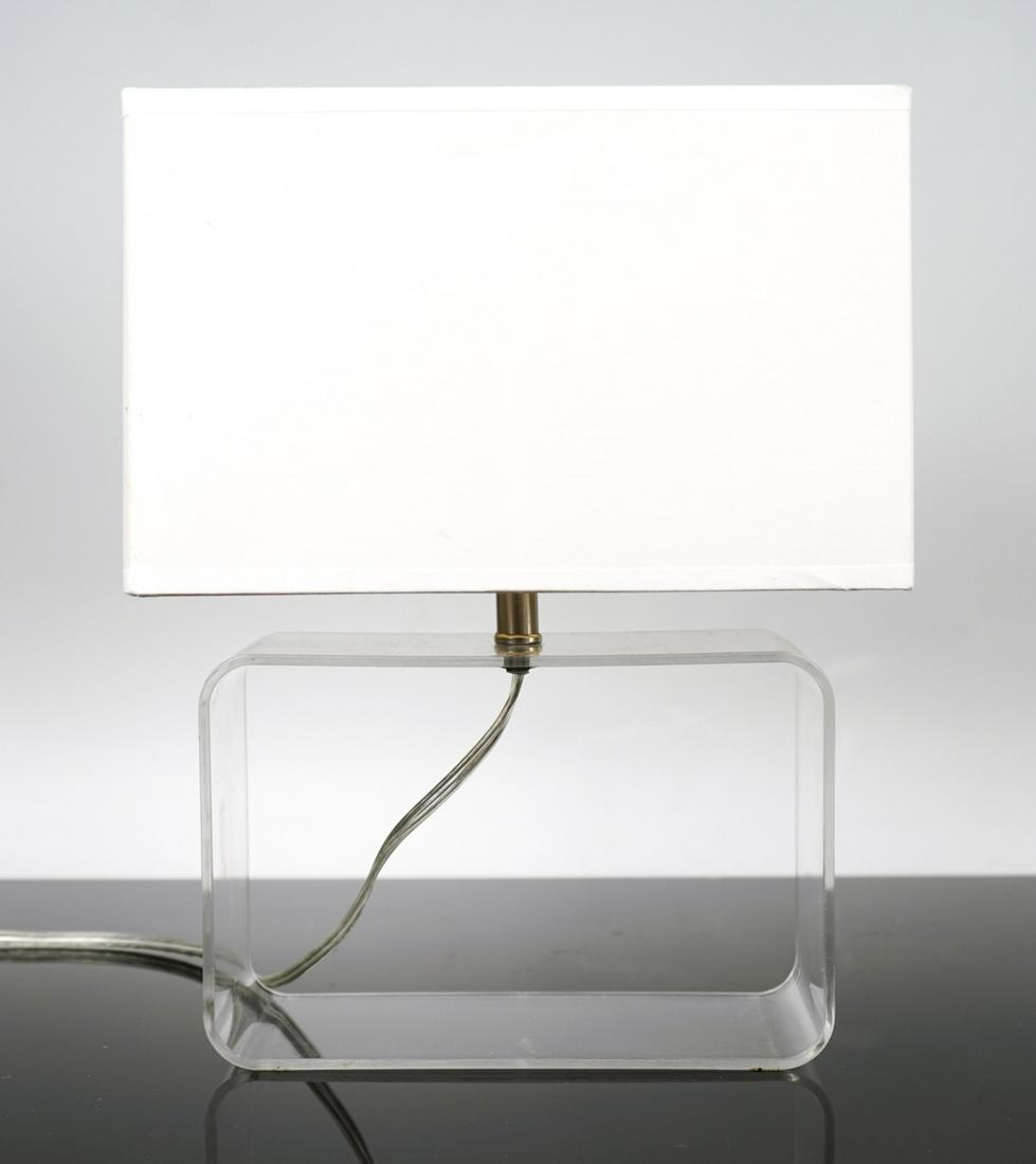 Lucite Base Table Lamp