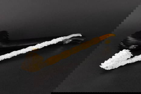 Antique Hand-carved Meerschaum Smoke Pipe With Case Auction