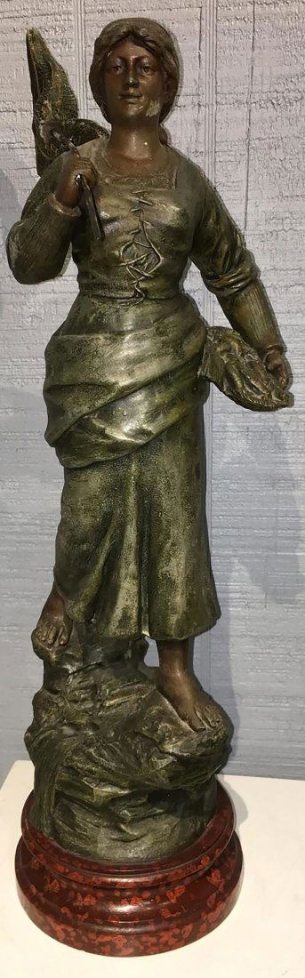 Large French Sculpture Of Female Figure