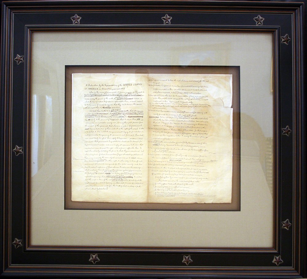 Jefferson's First Draft of Declaration of Independence