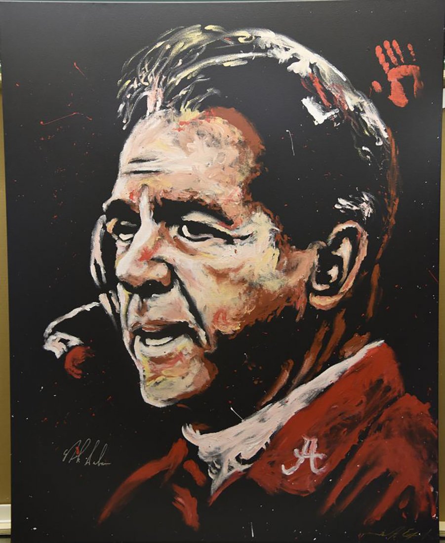 Monumental & Historic Original Painting Of Nick Saban