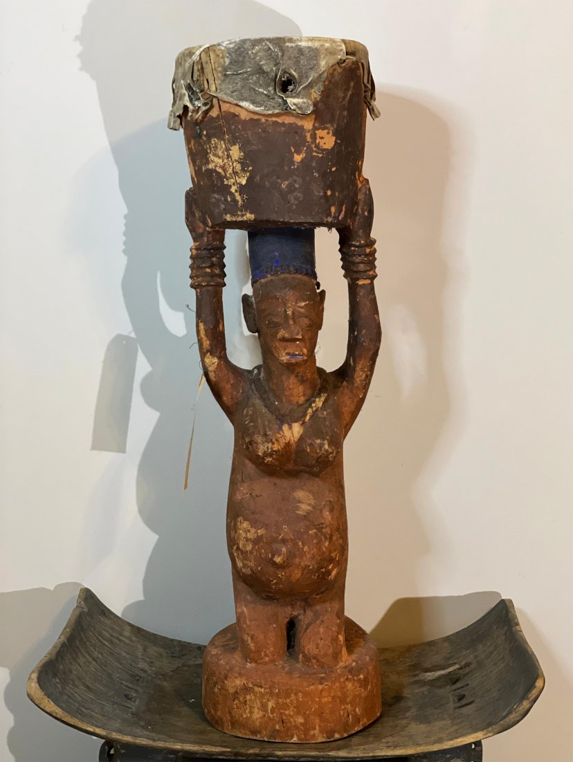 Igbin Yemaya/Yemonja (Obatala) Figural Drum, Nigeria (#0816) on Oct 03 ...