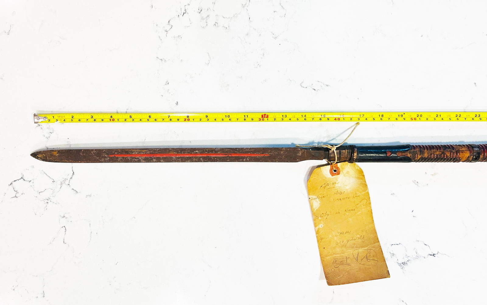 14th C. Sh?hei Japanese Sankaku Yari Spear Polearm Weapon 14th C. Sh?hei Japanese Sankaku Yari ...