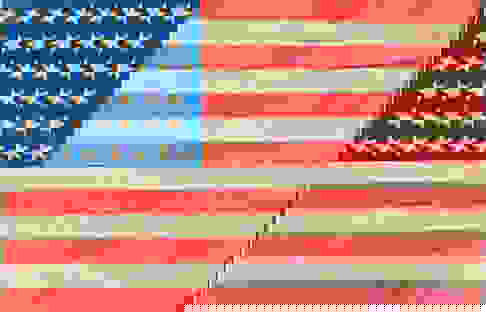 Antique 45 Star United States Flag, American Flag (1896-1908) Auction