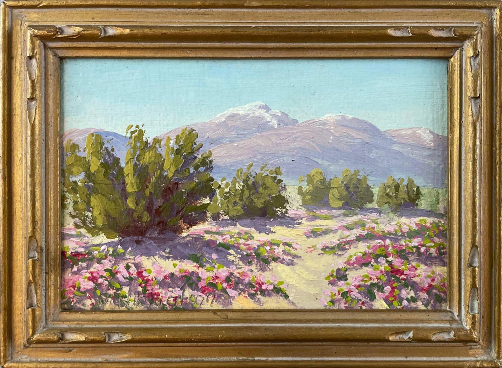 Charles Wesley Nicholson Landscape Oil Painting Coachella Valley Auction