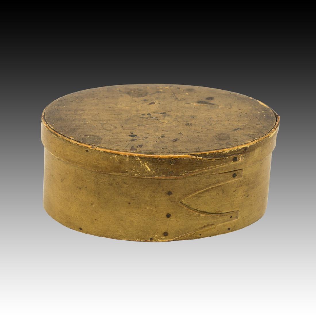 Early 3 Fingers Paint Decorated Shaker Box