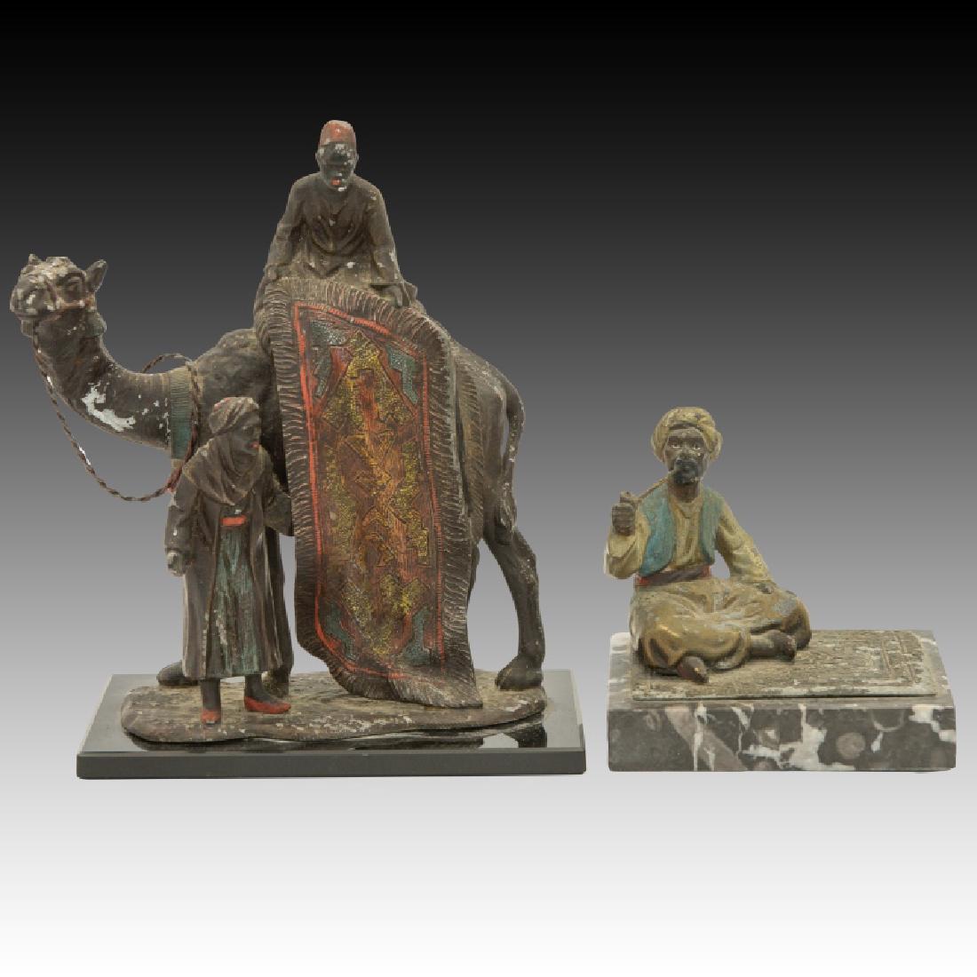 2 Metal Arab Figures