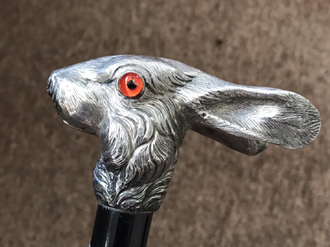 Silver Rabbit Walking Stick/Cane