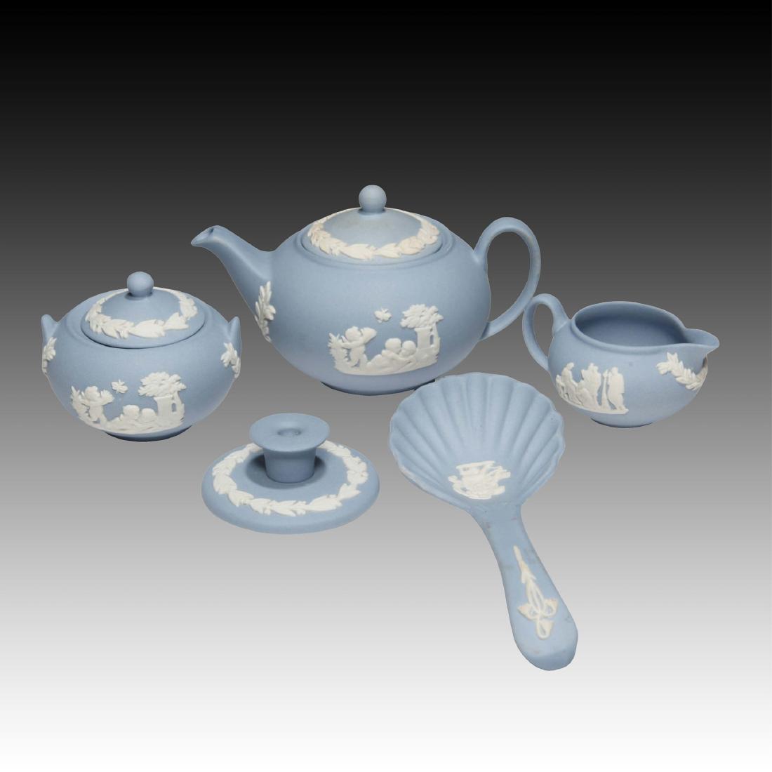 5 peice Wedgwood Jasperware Miniature tea set