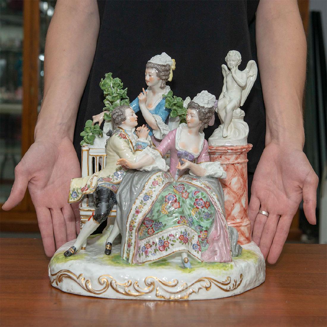 SAMSON 19thC LARGE FRENCH PORCELAIN GROUP FIGURINE