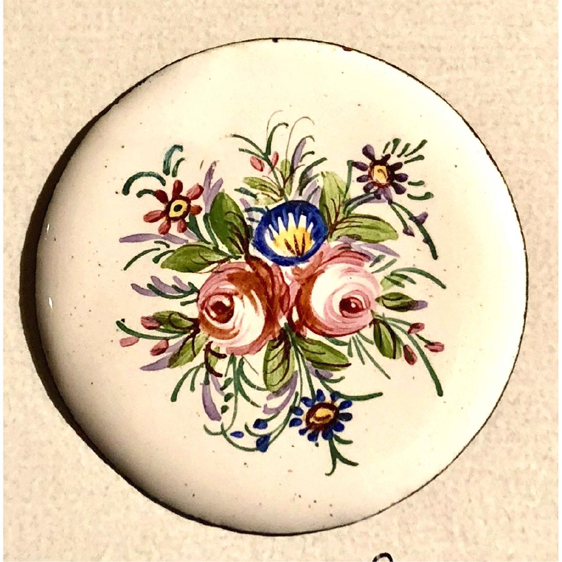 2 LARGE 18TH CENTURY ENAMEL BUTTONS