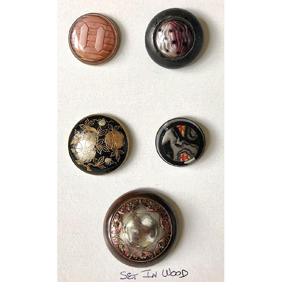 5 M/L DESIGNS UNDER GLASS BUTTONS