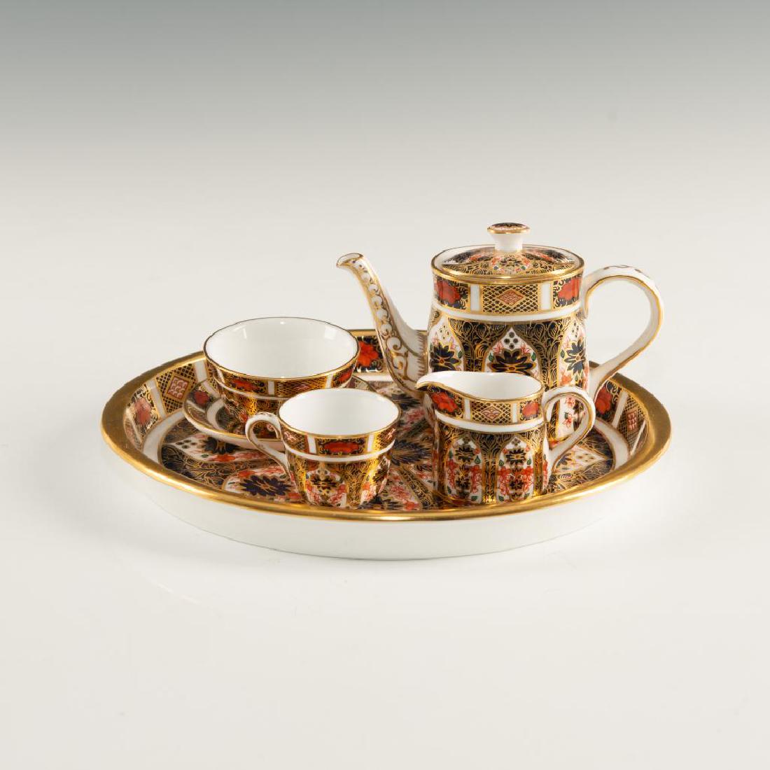 Set Of 6 Royal Crown Derby Imari Miniature Tea Set