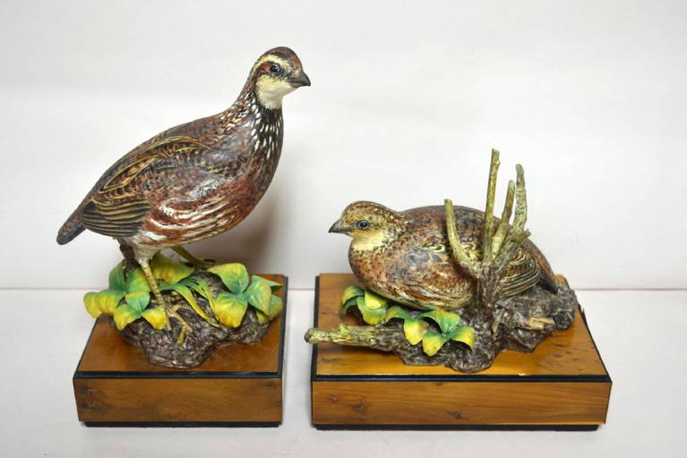 Royal Worcester Bob White Quail Pair, Porcelain
