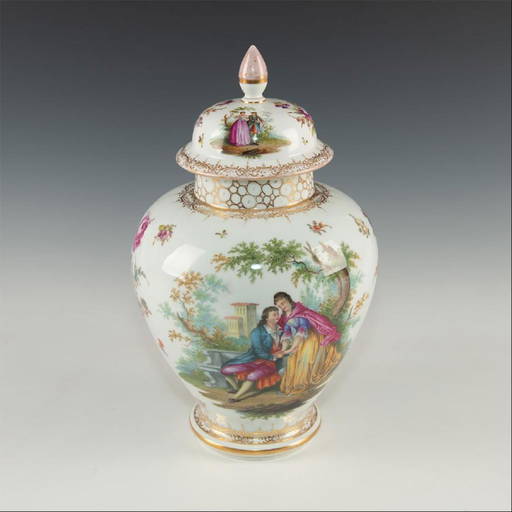Adolf Hamann Chinoiserie Style Gilt Ginger Jar