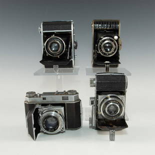 Group Of 4 Vintage Folding Cameras