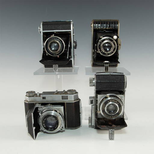 Group Of 4 Vintage Folding Cameras