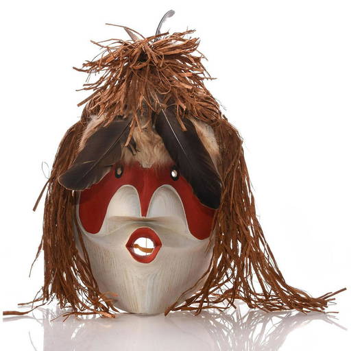 Pacific Northwest Nuu Chah Nulth Tribal Mask, Pook Oobs