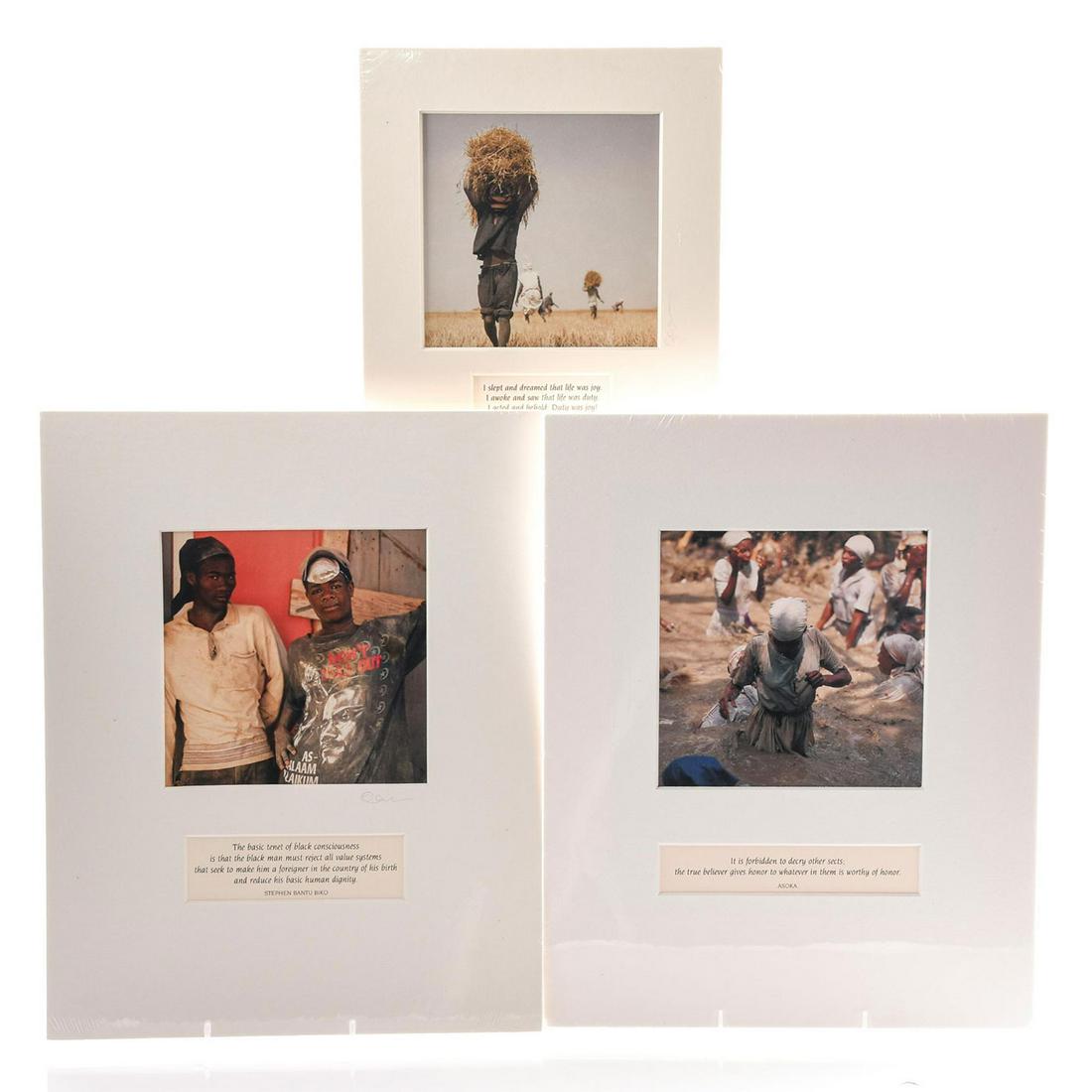 3 Emerson Matabele Photography Prints, Quoted Art