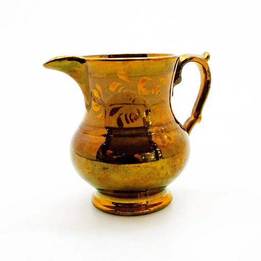 Antique English Copper Lusterware Small Pitcher