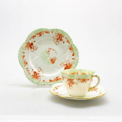 Wileman Foley China Tea Trio, Trailing Daisy Pattern
