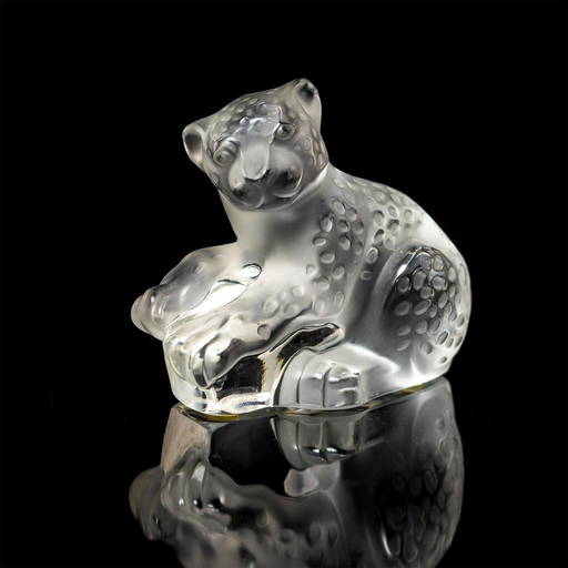 Lalique France Crystal Figurine, Leopard Cub - Jul 21, 2021 | Lion and ...