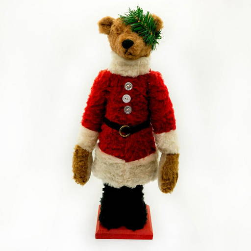 Bearly There Inc, Olde Tyme Santa Bobble Teddy Bear