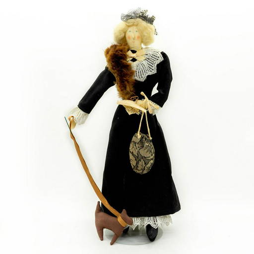 Vintage Handcrafted Rag Doll, Victorian Lady