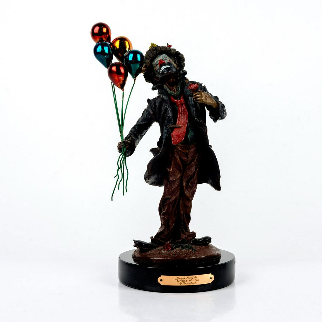 Peter Apsit Bronze Sculpture Emmett Kelly Jr Thinking | Barnebys