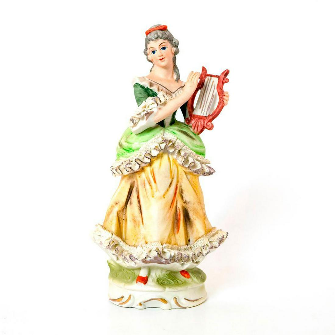 Victorian Lace Porcelain Figurine, Lady Harpest | Barnebys