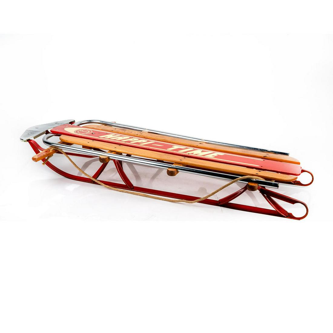 Vintage Happi Time Wood And Metal Sled