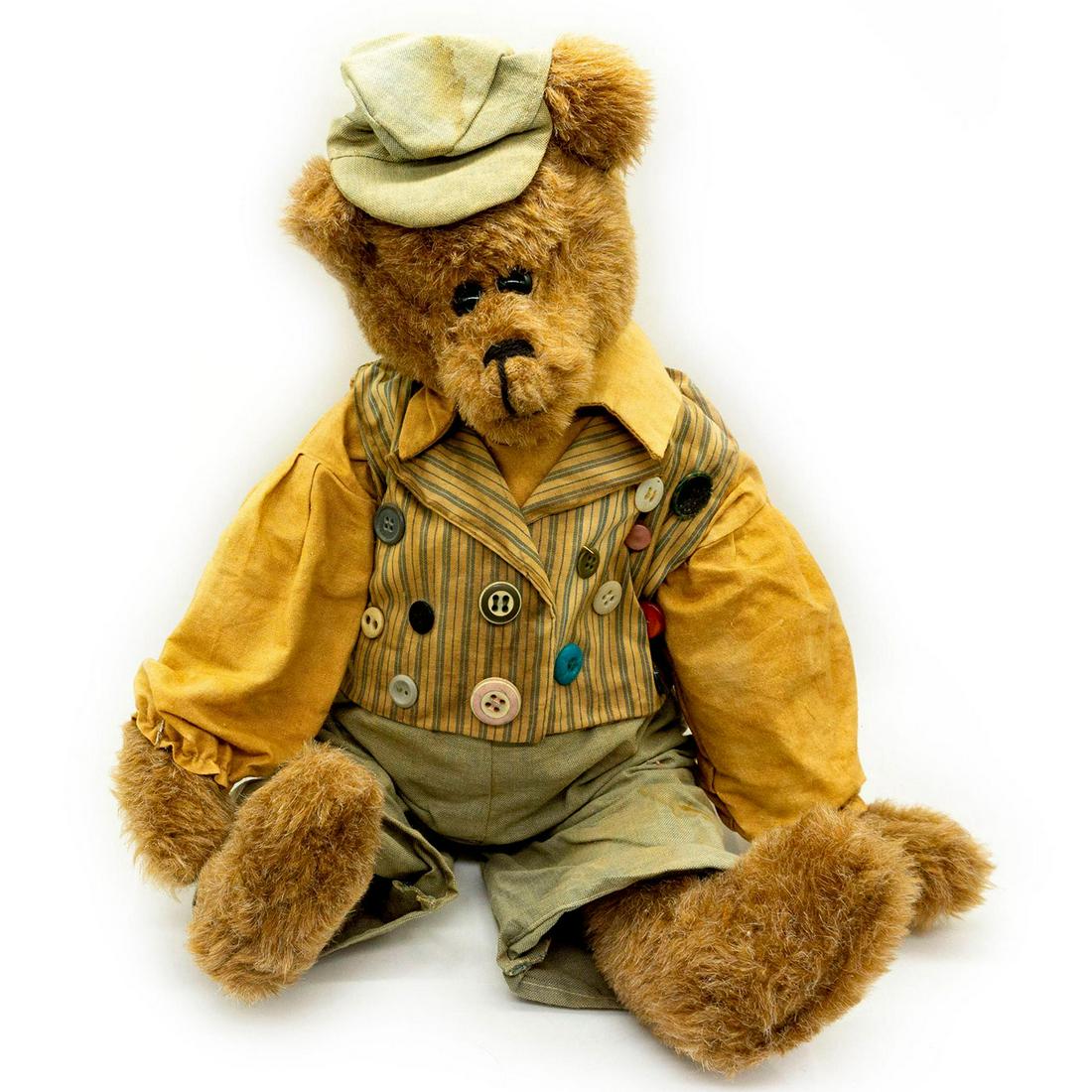 Vintage Collectable Teddy Bear, Railroad Conductor