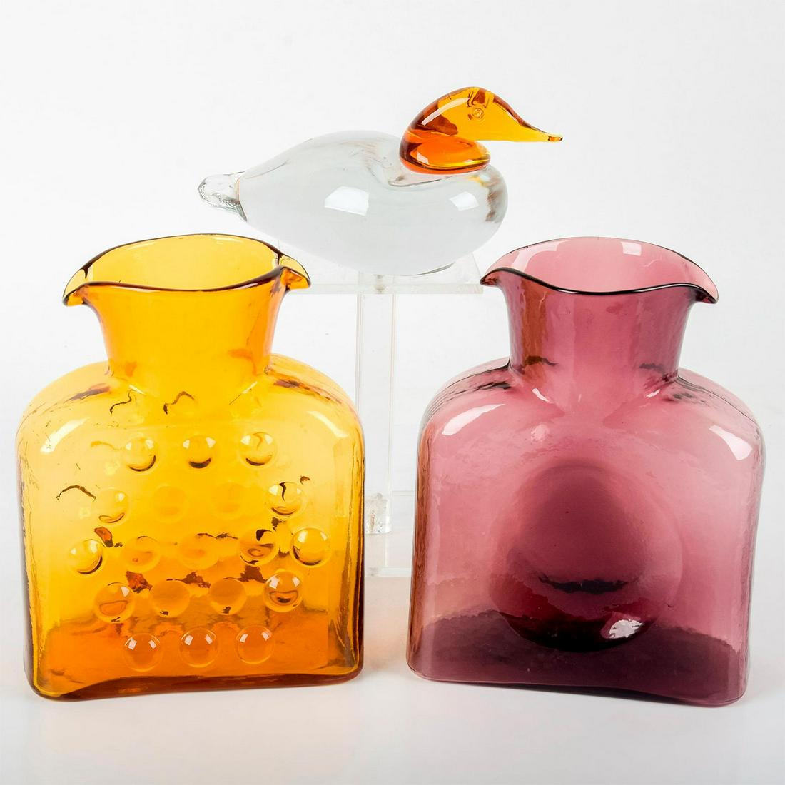 Group Of 3 Blenko Glassware