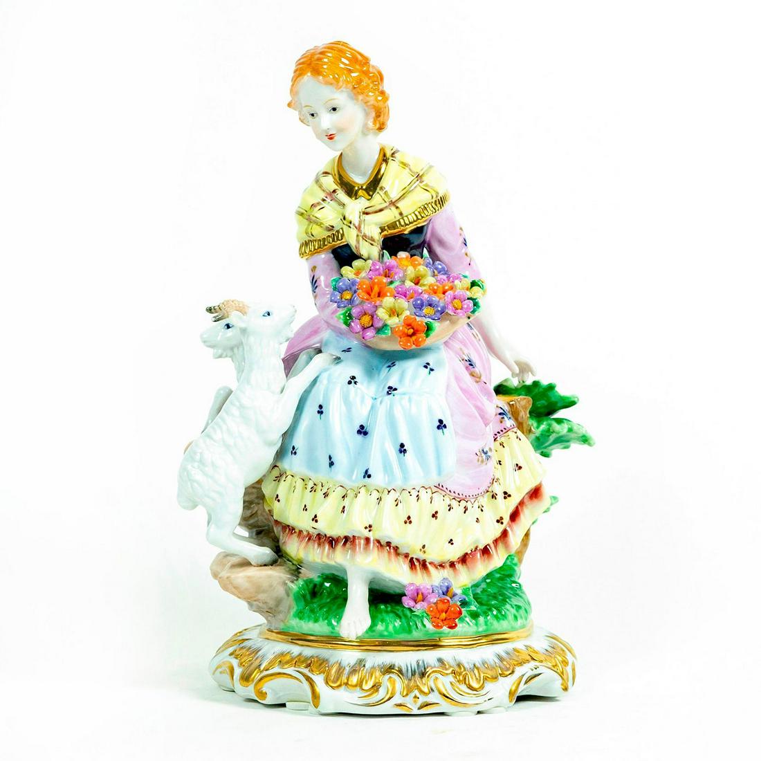 Large Sevres Style Porcelain Figurine, Shepherdess | Barnebys