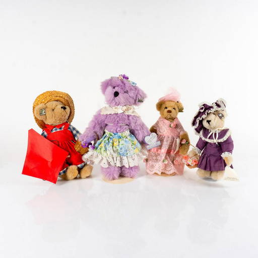 4pc Annette Funicello Collectible Bear Company Teddy Bears
