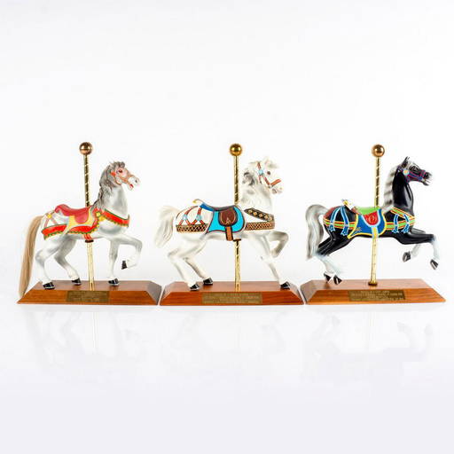 3pc Pj's Carousel Collection, Horse Replicas
