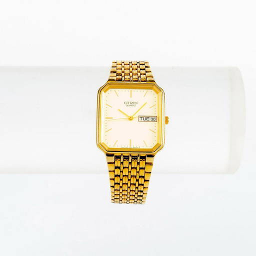 Citizen Quartz Rectangular Face Gold Tone Watch