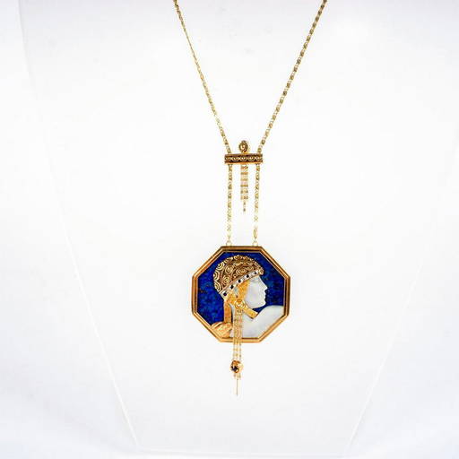 Erte Art Jewelry 14k Gold Necklace, Aventurine - Oct 23, 2022 | Lion ...