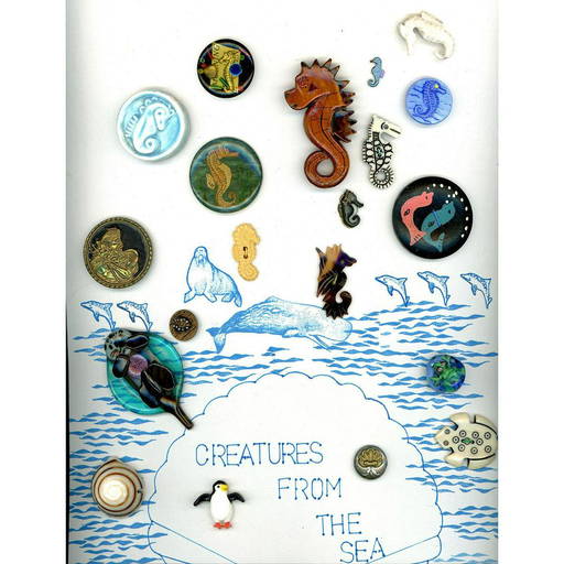 A Card of Division 1 & 3 Assorted Sea Life Buttons - Nov 09, 2022 | in