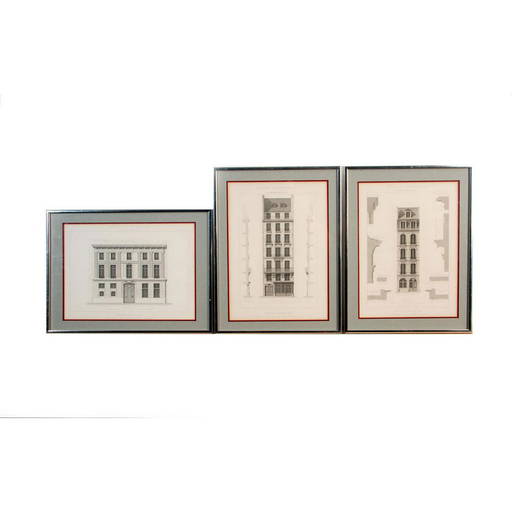 3pc Cesar Daly (French, 1811-1894) Architectural Engravings - Nov 20 ...