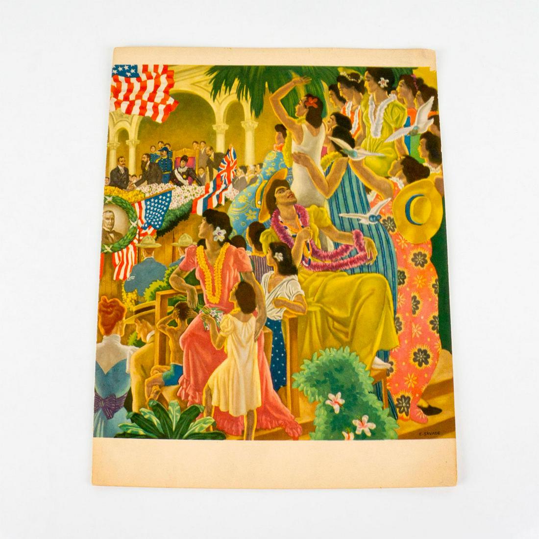 1951 Matson Lines Ss Lurline Dinner Menu, Eugene Savage