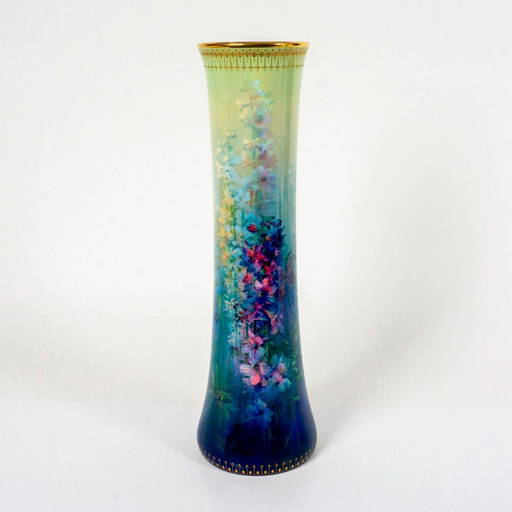Royal Doulton Edward Raby Floral Vase, Signed (#0377) on Jan 22, 2023 ...