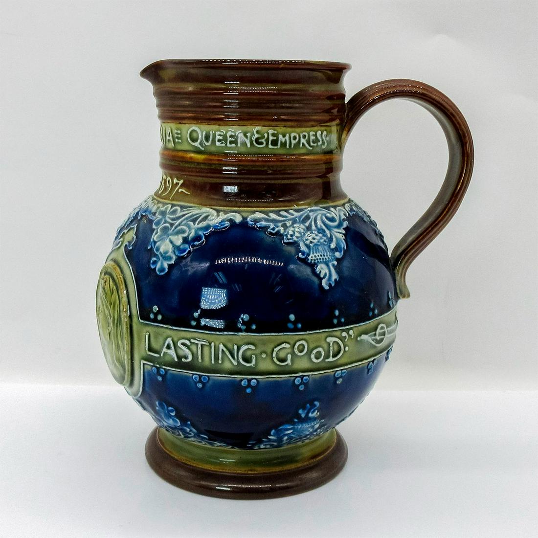 Royal Doulton Lambeth Queen Victoria Diamond Jubilee Pitcher - Jan 23 ...