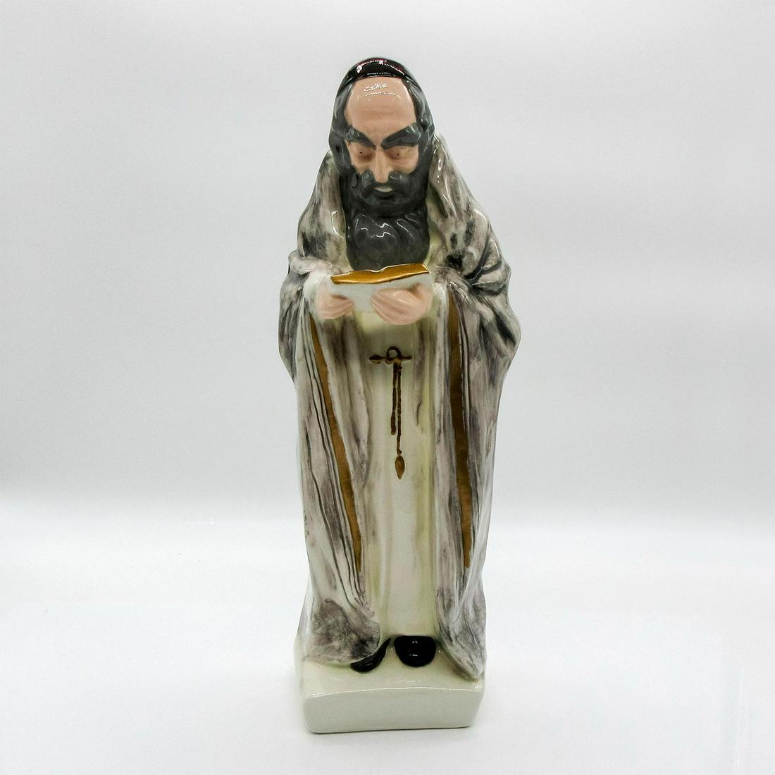 Vintage Judaica Figurine, Rabbi Reading Torah