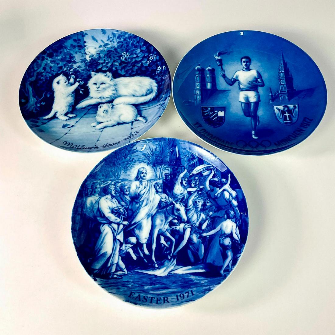 3pc Ak Kaiser Commemorative Porcelain Plates