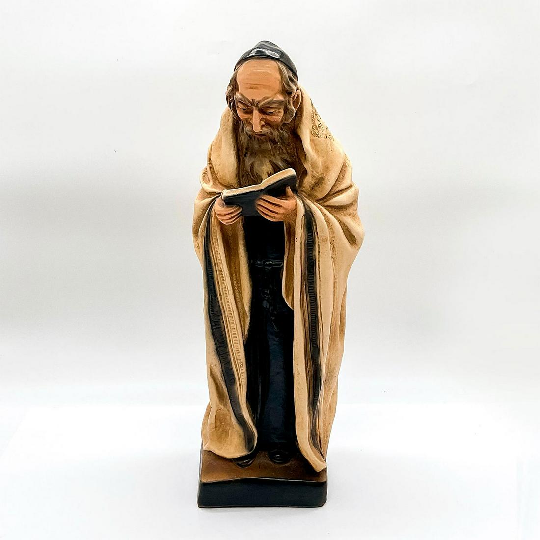 Vintage Judaica Chalk Figure Of A Rabbi