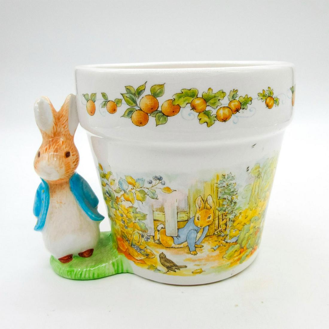 Vintage Beatrix Potter Ceramic Planter, Peter Rabbit