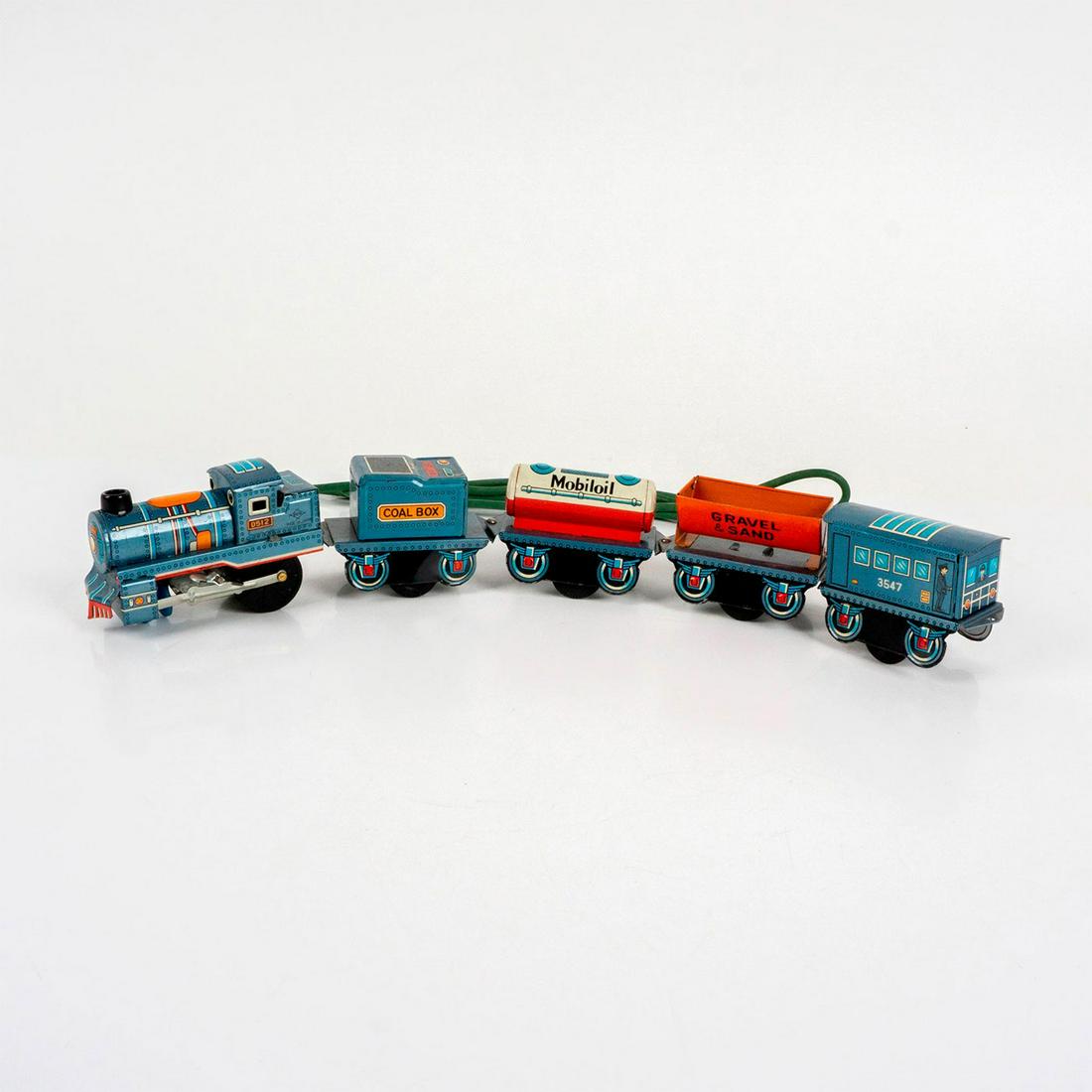 5pc Daiya Mechanical Monorail Train Set Wind Up Toy W/box