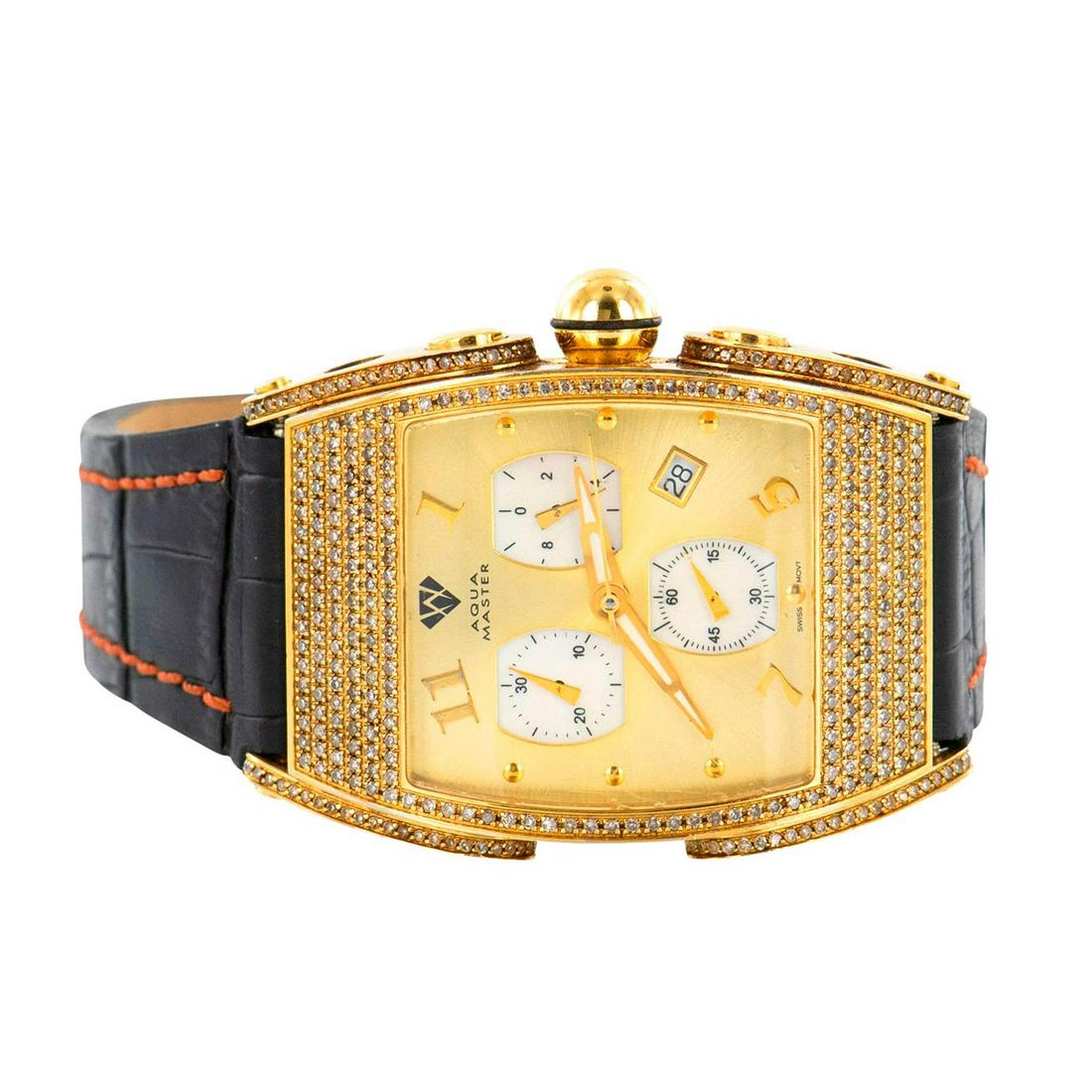 Aqua Master Swiss Diamond Encrusted Watch Auction
