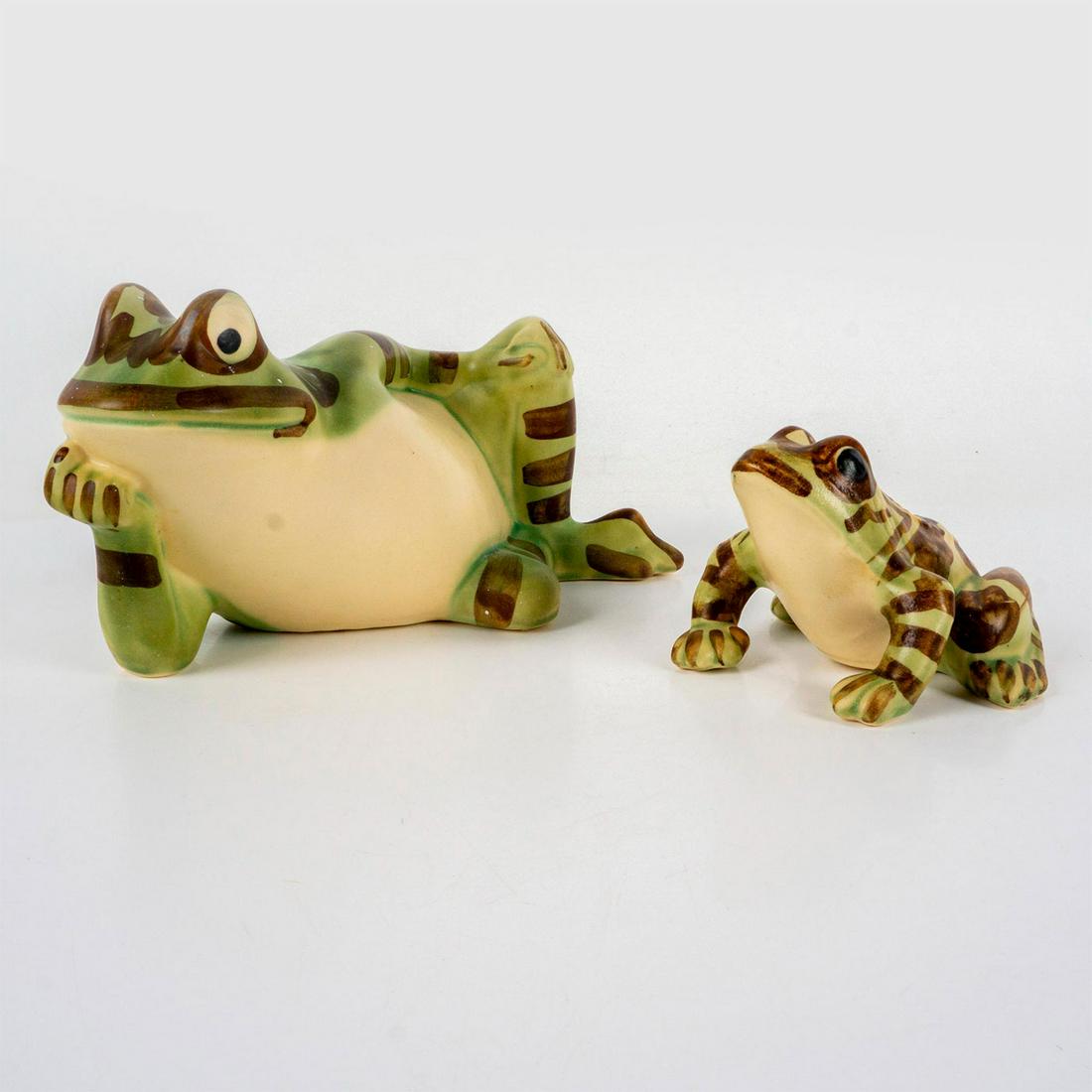 2pc Vintage Mccoy Pottery Garden Figures, Frogs Auction